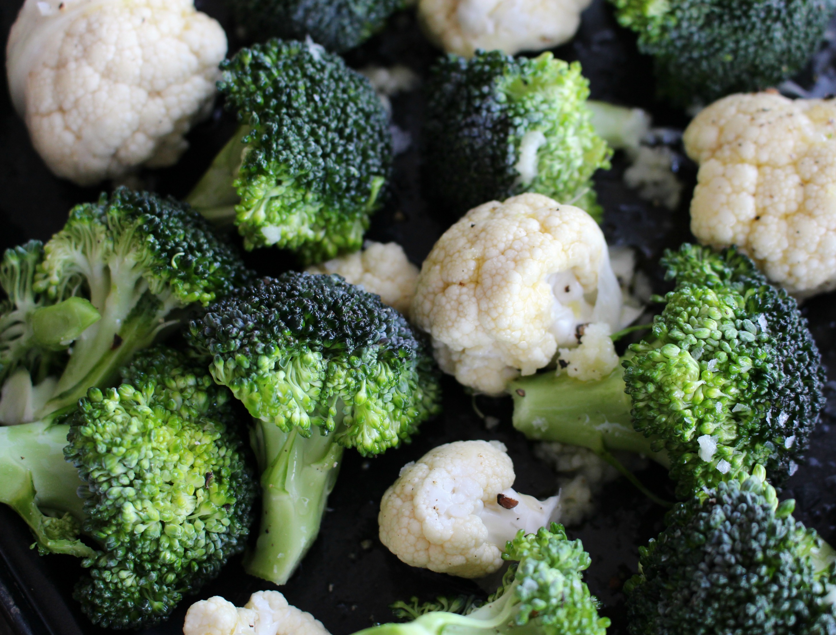 Roasted Broccoli and Cauliflower - thewonkyspatula.com