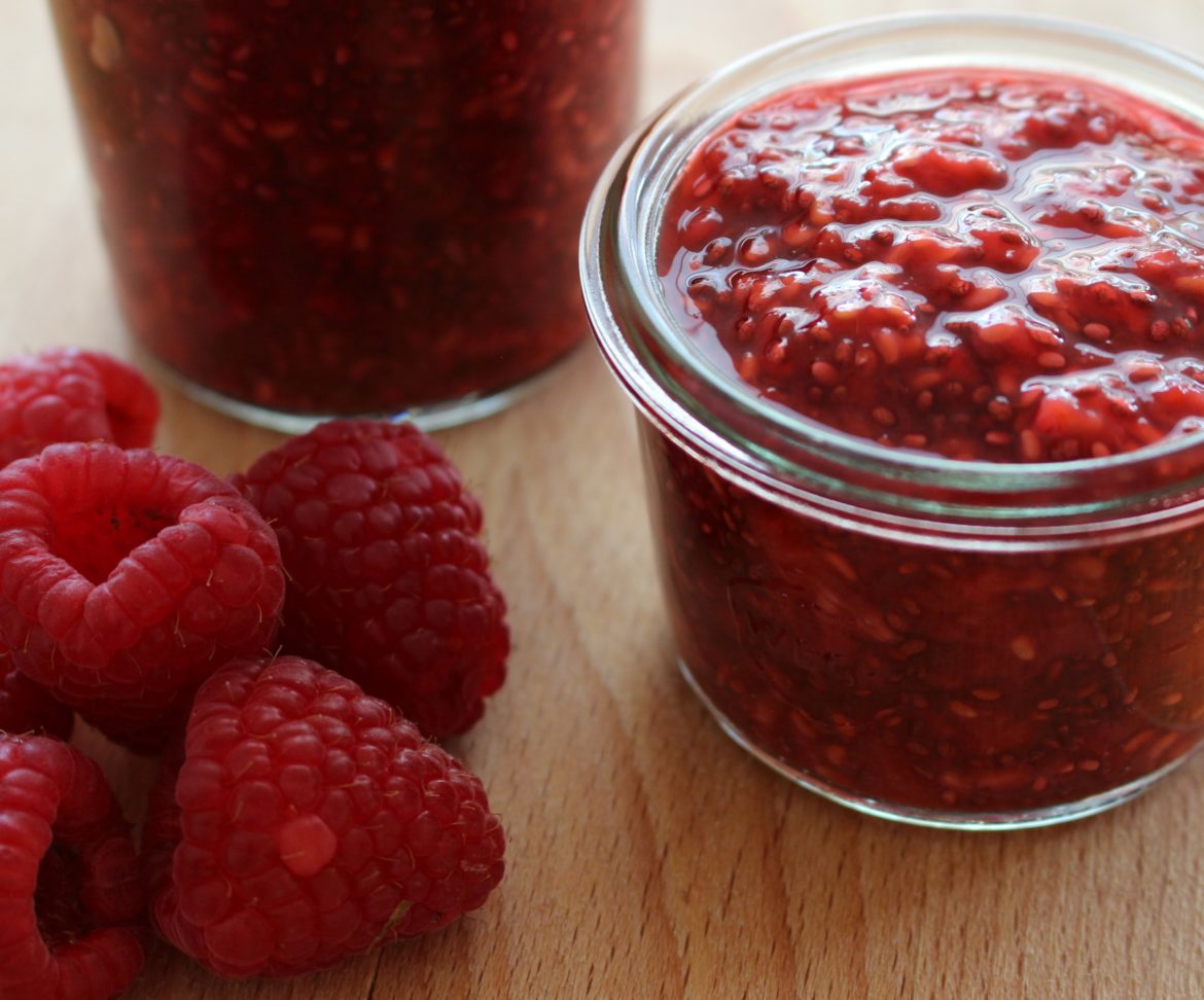 Raspberry Chia Jam - thewonkyspatula.com