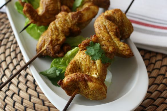 Crispy Sea Bass & Crispy Spuds with Chimichurri Sauce - thewonkyspatula.com