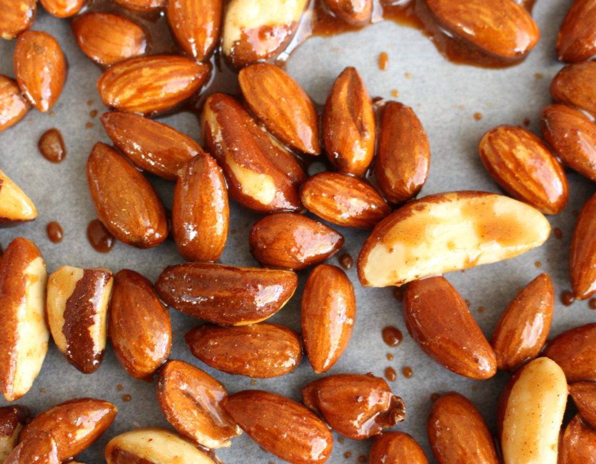 Candied Christmas Nuts - thewonkyspatula.com