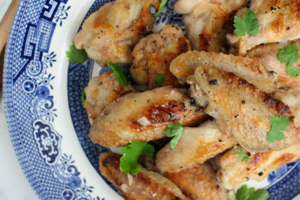 Crispy Sea Bass & Crispy Spuds with Chimichurri Sauce - thewonkyspatula.com