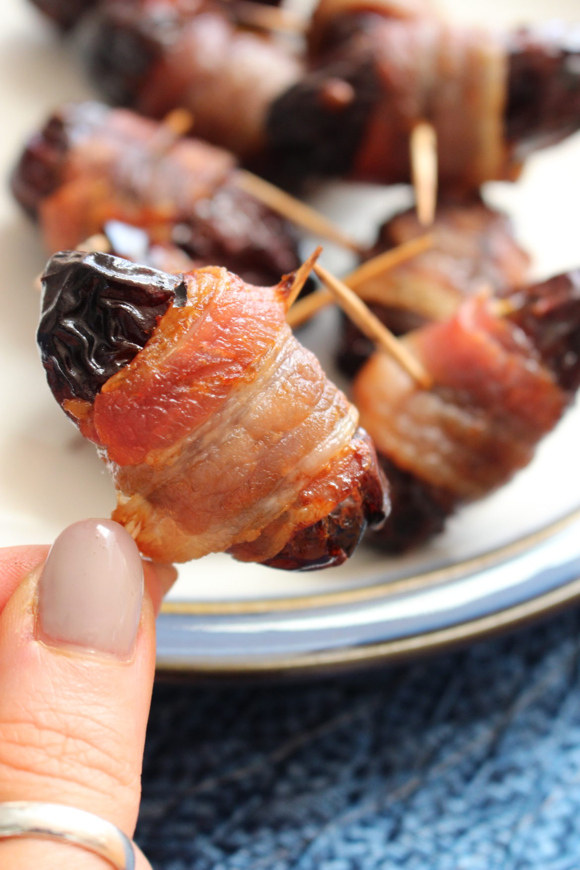 Bacon Wrapped Dates - thewonkyspatula.com